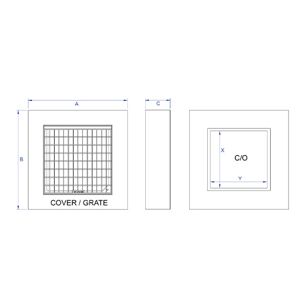 Concrete Surrounds for lids S1212B+SAC99D - Durham