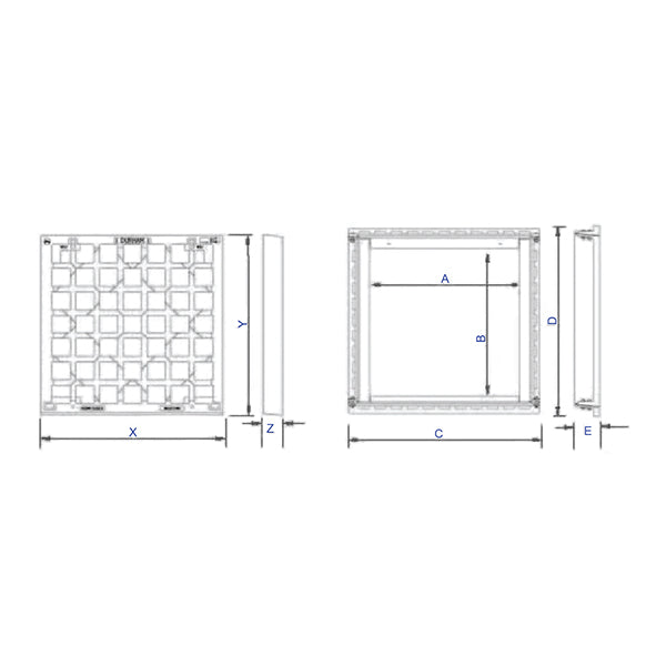 Ductile Bike Safe Grate & Frame - Class D FAG66D - Durham