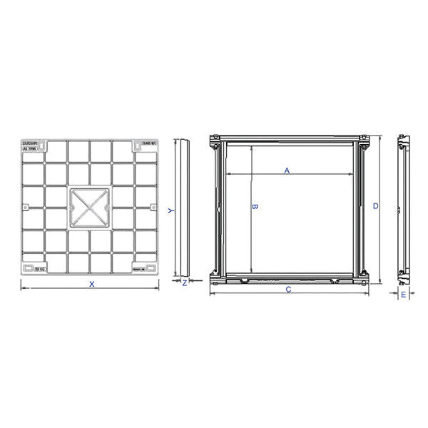 Infill Cover & Frame - Class B FAC66B - Durham