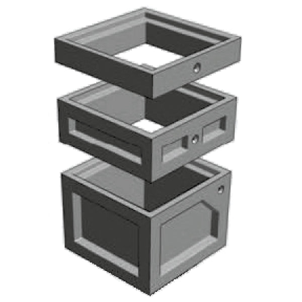 Concrete Riser - 100mm Stepped wall R1299-D - Durham