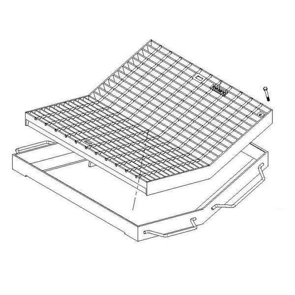 Galvanised Dish Drain Grate & Frame RTASK1 - Durham