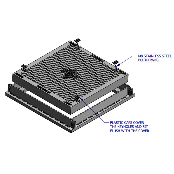 Solid Top Cover & Frame - Class D SAC44D - Durham